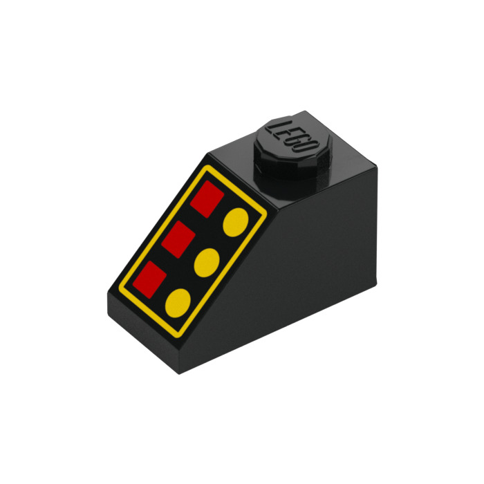 LEGO Slope 1 x 2 (45°) with Red Lights and Yellow Buttons (3040 / ...