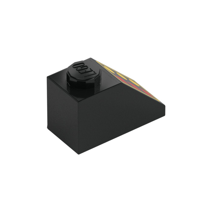 LEGO Black Slope 1 x 2 (45°) with Red Lights and Yellow Buttons (3040 / ...