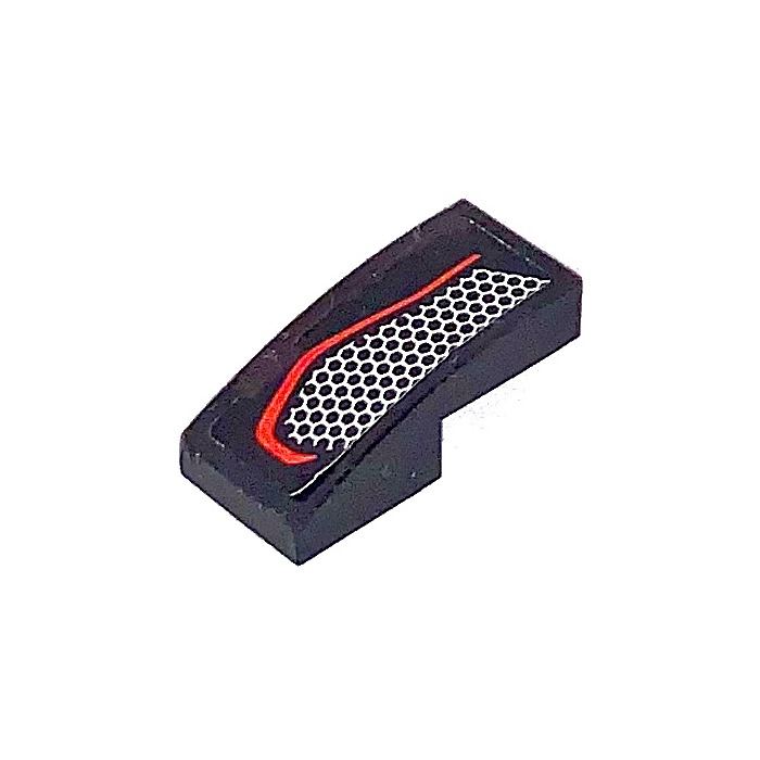 LEGO Black Slope 1 x 2 Curved with Backlight left Sticker (11477 ...