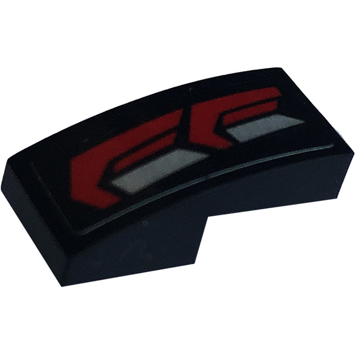 LEGO Black Slope 1 x 2 Curved with Headlights (Right) Sticker (11477 ...