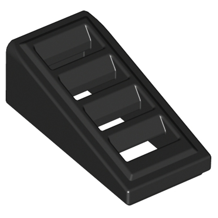 LEGO Black Slope 1 x 2 x 0.7 (18°) with Grille (61409) | Brick Owl ...