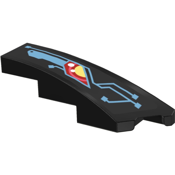 レゴ スロープ 1 x 4 角度付き 右 と Azure Wiring と Colourful パネル ステッカー (5414 ...