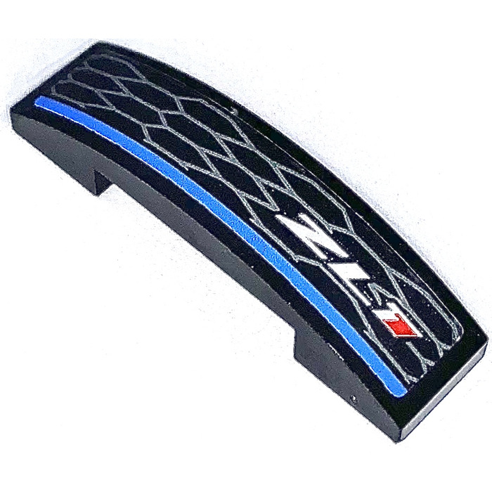 LEGO Black Slope 1 x 4 Curved Double with Radiator Grille ZL1 Sticker ...