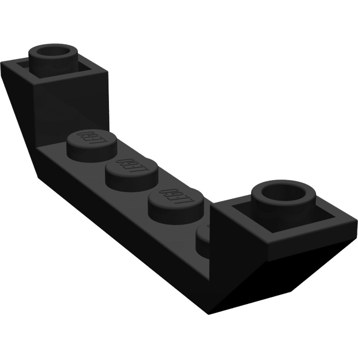 LEGO Black Slope 1 x 6 (45°) Double Inverted with Open Center (52501 ...