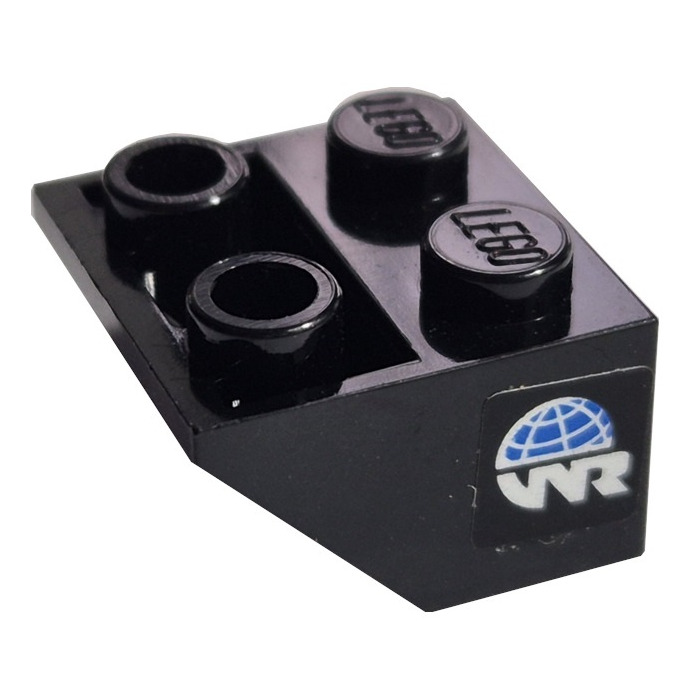 LEGO Slope 2 x 2 (45°) Inverted with World Racers Logo (Right) Sticker ...