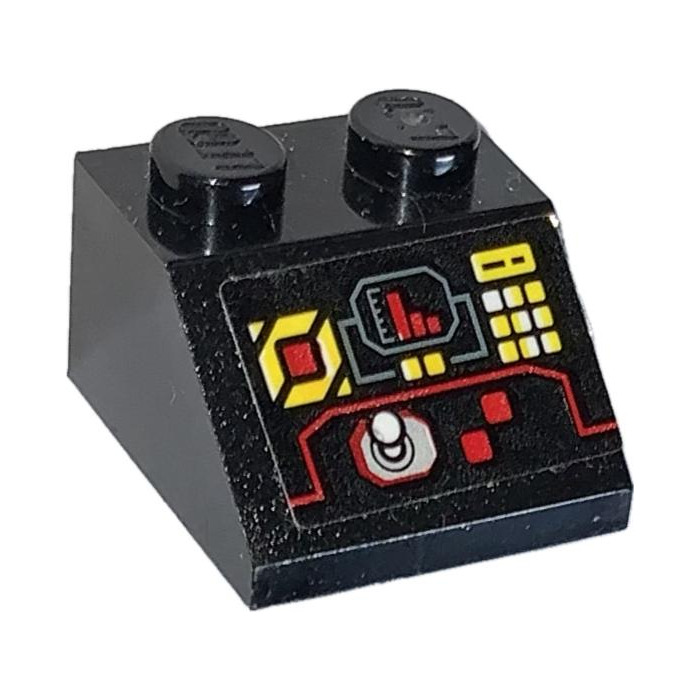 LEGO Slope 2 x 2 (45°) with Controls and Joystick Sticker (3039 ...