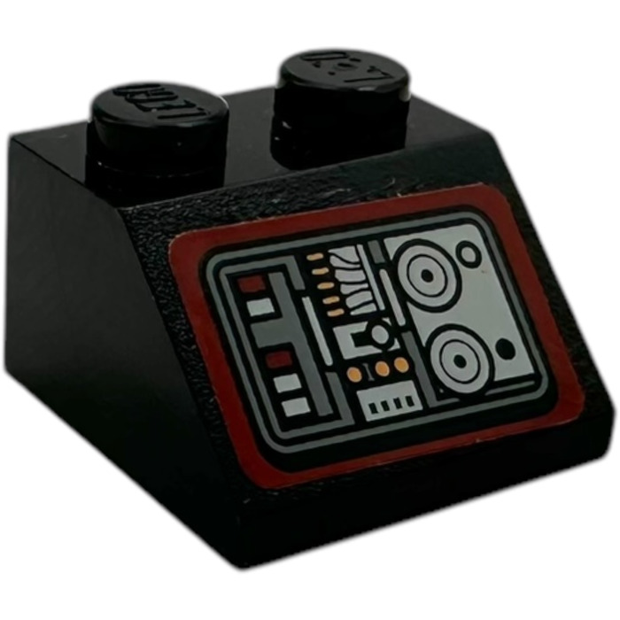 LEGO Negro Con pendiente 2 x 2 (45°) con Landspeeder Control Panel ...