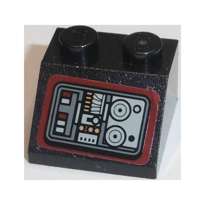 LEGO Slope 2 x 2 (45°) with Landspeeder Control Panel Sticker (3039 ...