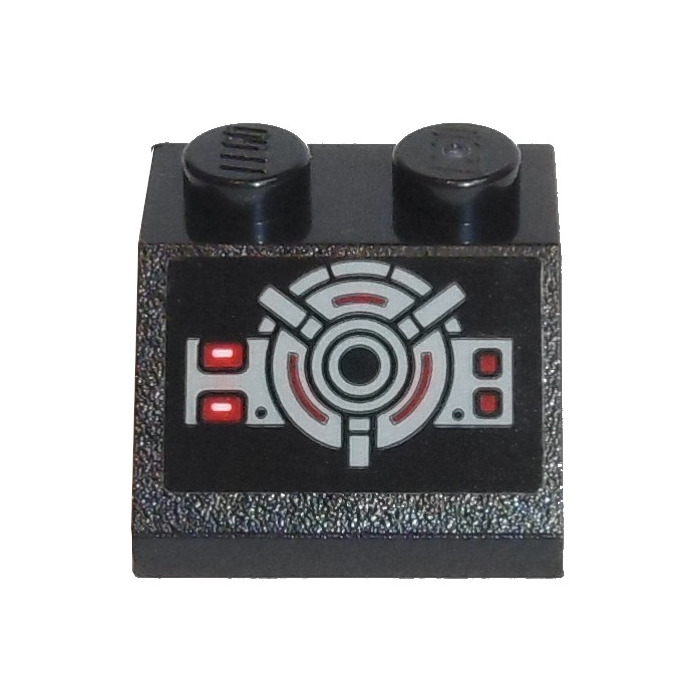 LEGO Black Slope 2 x 2 (45°) with Wheel with Levers, Red Buttons ...