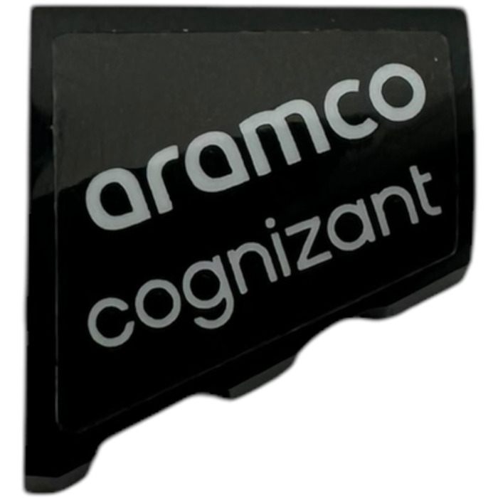 LEGO Slope 2 x 2 x 0.6 Curved Angled Left with aramco and cognizant ...