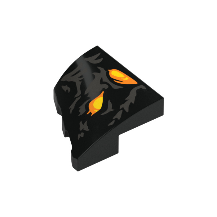 LEGO Slope 2 x 2 x 0.6 Curved Angled Right with Balrog Left Eye and ...