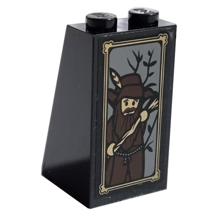 LEGO Slope 2 x 2 x 3 (75°) with Radagast the Brown Sticker (Solid Studs ...