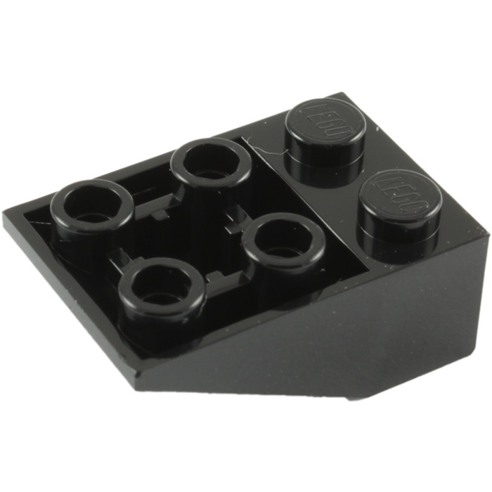 LEGO Black Slope 2 x 3 (25°) Inverted with Connections between Studs ...