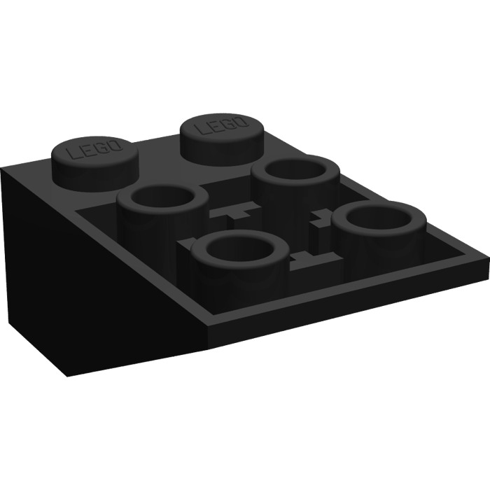 LEGO Black Slope 2 x 3 (25°) Inverted with Connections between Studs ...