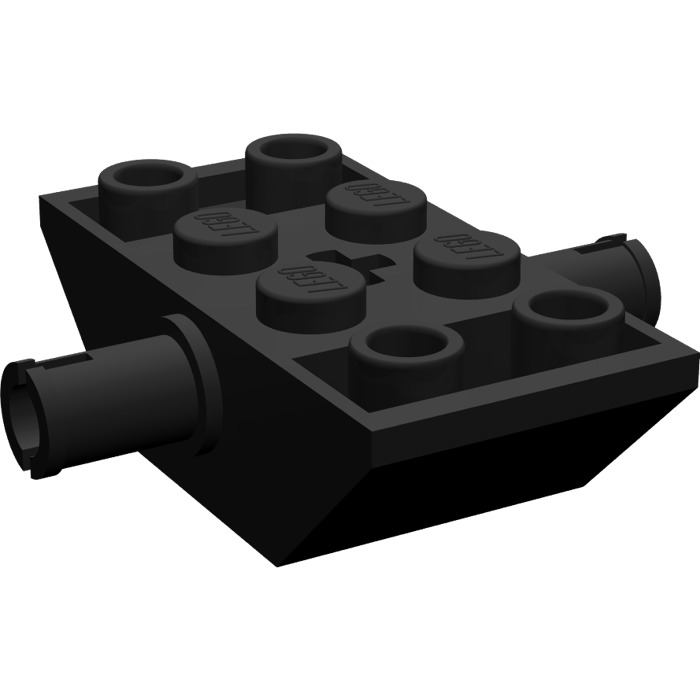 LEGO Black Slope 2 x 4 (45°) Double Inverted with Pins (15647 / 30390 ...