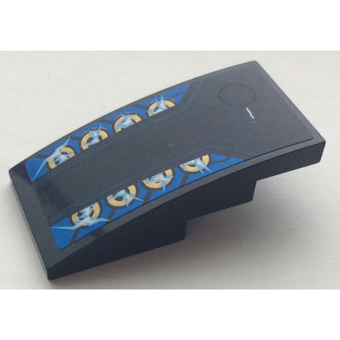 LEGO Black Slope 2 x 4 Curved with Semicircles and Electric Sparks ...