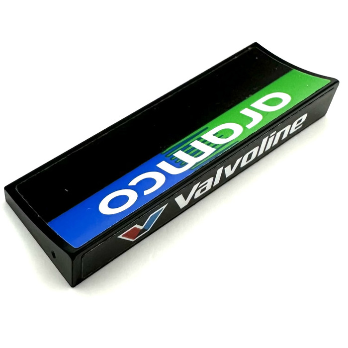 LEGO Slope 2 x 6 Curved Inverted with aramco and Valvoline Sticker ...