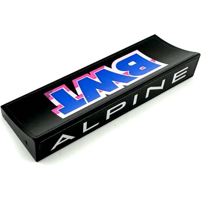 LEGO Black Slope 2 x 6 Curved Inverted with BWT and ALPINE Sticker ...