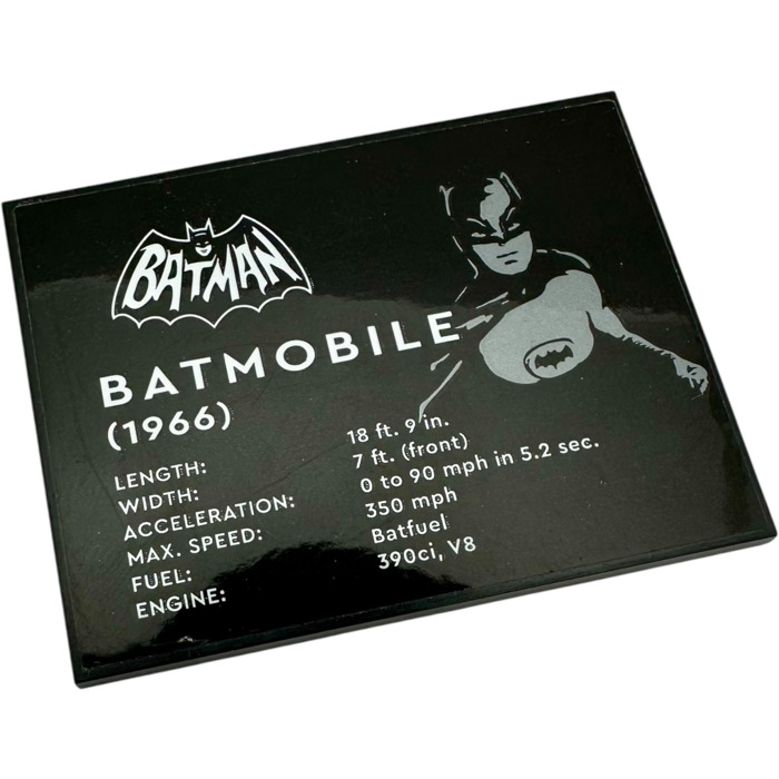 LEGO Slope 6 x 8 (10°) with Batman 1966 Batmobile Information Sticker ...