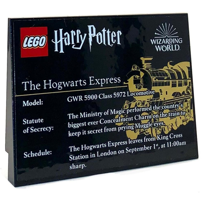 LEGO Slope 6 x 8 (10°) with Harry Potter Wizarding World The Hogwarts ...