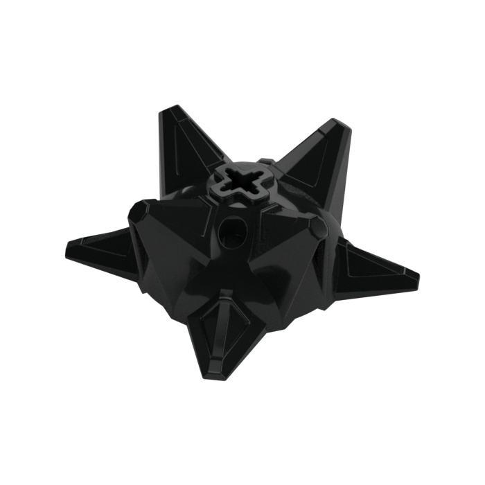 LEGO Black Spiked Ball Half with Axle Hole (98578) | Brick Owl - LEGO ...