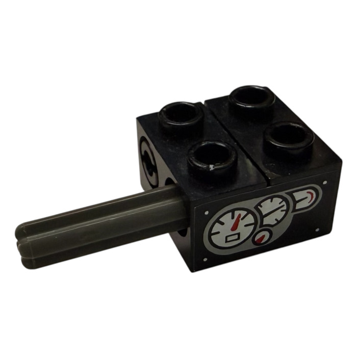 LEGO Stickered Assembly with Dashboard, Speedometer and Gauges with Red ...