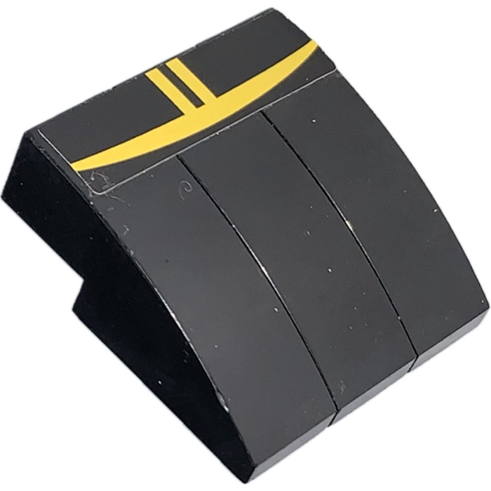 LEGO Stickered Assembly with yellow Stripes (3x 50950) | Brick Owl ...