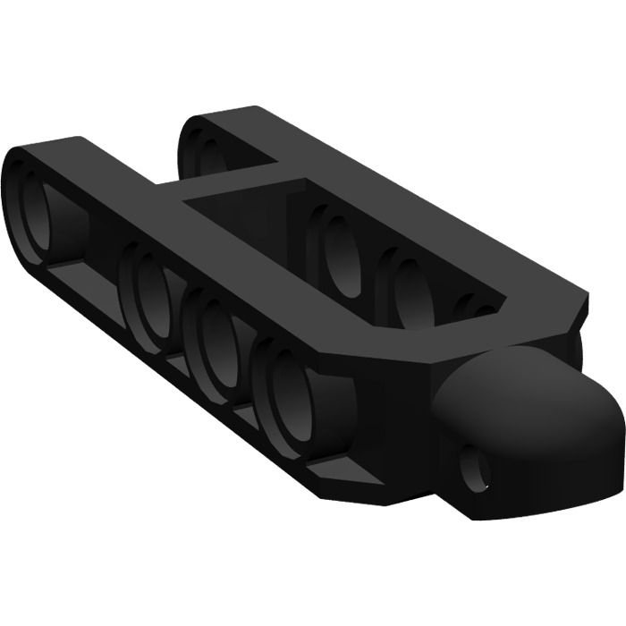 LEGO Black Suspension Arm with Rounded Ball Socket (Beveled Ball Socket ...