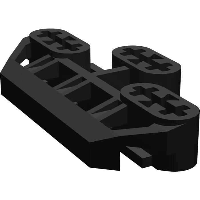 LEGO Black Technic Connector Block 3 x 6 with Six Axle Holes and Groove ...