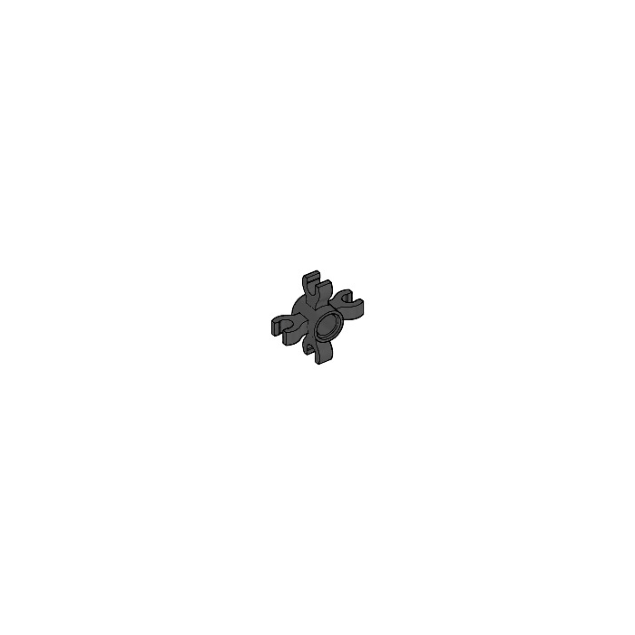 LEGO Black Technic Pin Connector Round with 4 Clips (15646 / 90202 ...