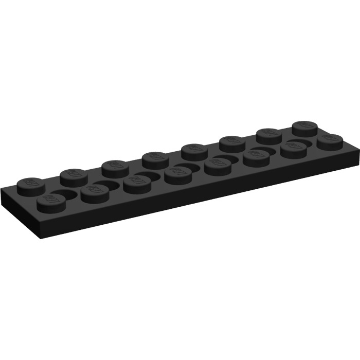LEGO Black Technic Plate 2 x 8 with Holes (3738) | Brick Owl - LEGO ...