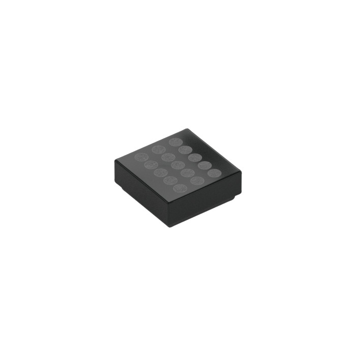 LEGO Black Tile 1 x 1 with Silver Dots with Groove (3070 / 112502 ...