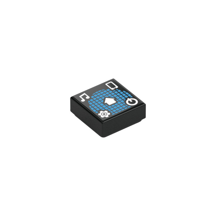 LEGO Tile 1 x 1 with Squared Sphere, Music Note, Gear, On/Off Button ...