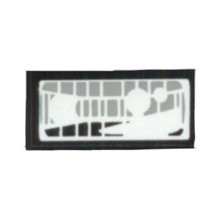 LEGO Tile 1 x 2 with Headlight with Gray Sticker with Groove (3069 ...