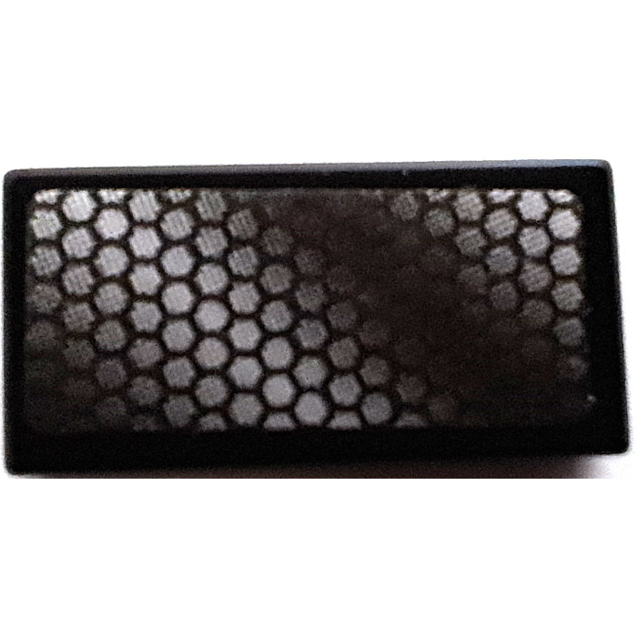 LEGO Tile 1 x 2 with Mesh Grill Sticker with Groove (3069) | Brick Owl ...