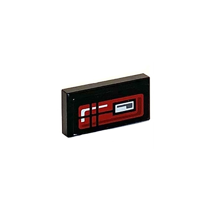 LEGO Tile 1 x 2 with Taillight Left Sticker with Groove (3069) | Brick ...