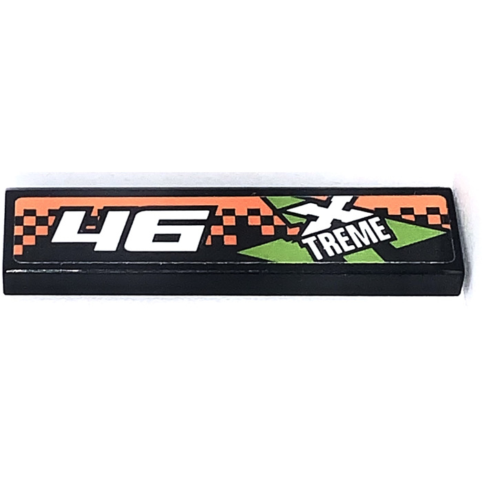 LEGO Black Tile 1 x 4 with 46 XTREME Sticker (2431) | Brick Owl - LEGO ...