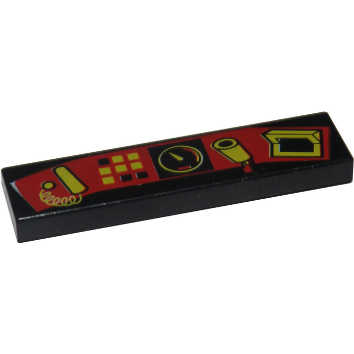 LEGO Black Tile 1 x 4 with Control Panel (2431 / 82514) | Brick Owl ...
