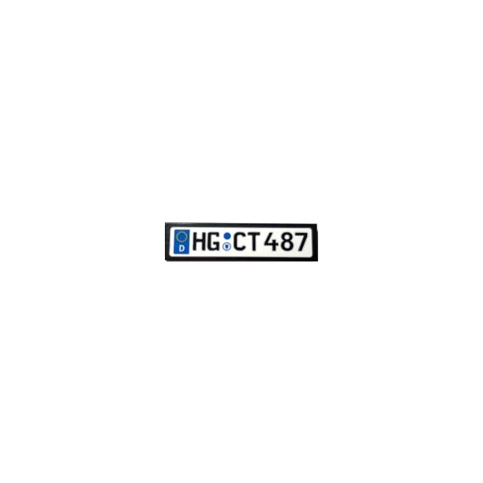 LEGO Black Tile 1 x 4 with 'HG CT 487' Sticker (2431) | Brick Owl ...