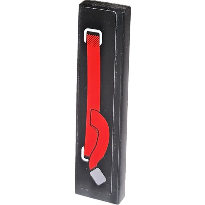 LEGO Black Tile 1 x 4 with Safety Belt left Sticker (2431) | Brick Owl ...