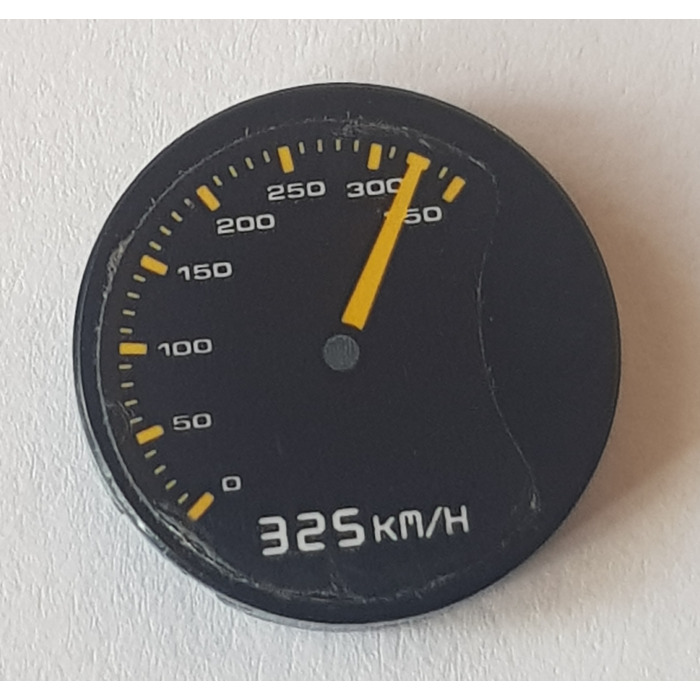 LEGO Tile 2 x 2 Round with car milometer Sticker with Bottom Stud ...