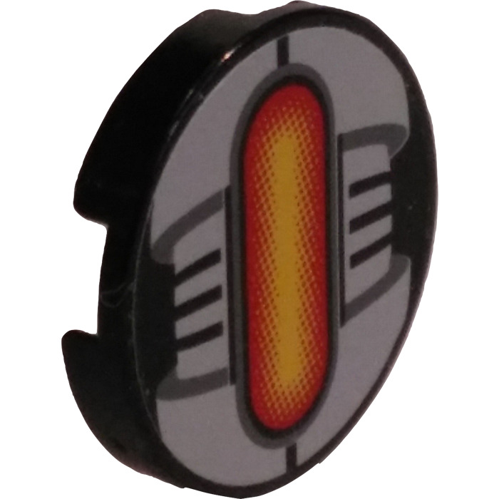 LEGO Black Tile 2 x 2 Round with Headlight (Red / Yellow Gradient ...