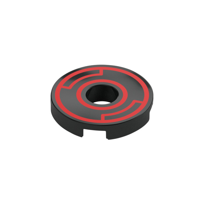 LEGO Tile 2 x 2 Round with Hole in Center with Red Circles (15535 ...