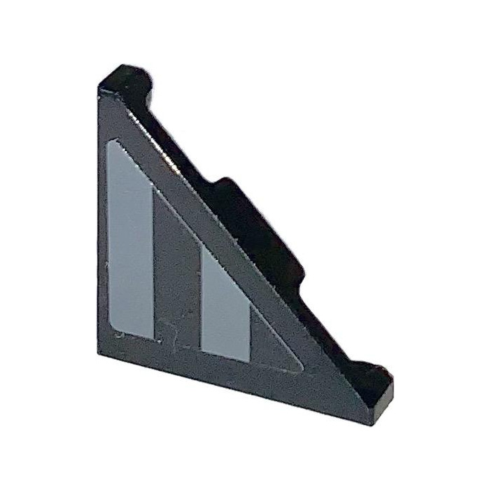 LEGO Tile 2 x 2 Triangular with Gray Stripes right Sticker (35787 ...