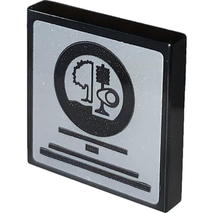 LEGO Tile 2 x 2 with AMG Logo Sticker with Groove (3068) | Brick Owl ...