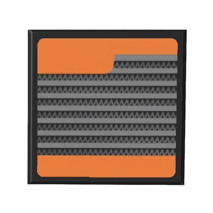 LEGO Tile 2 x 2 with Grille on Orange Background (Left) Sticker with ...