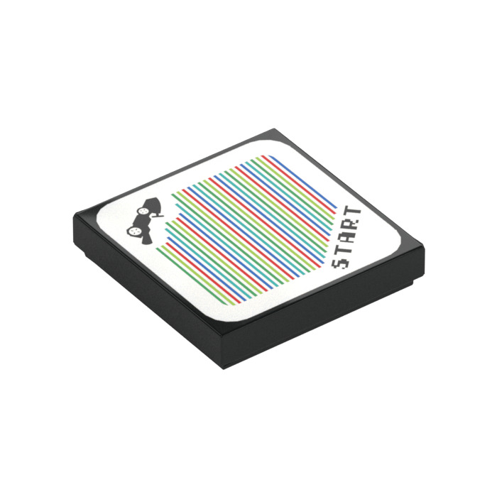 LEGO Black Tile 2 x 2 with Super Mario Scanner Code Standard Kart / B ...