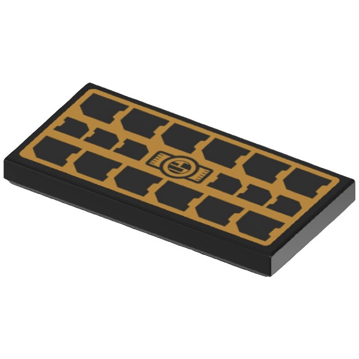 LEGO Black Tile 2 x 4 with Solar Panel Sticker (87079) | Brick Owl ...