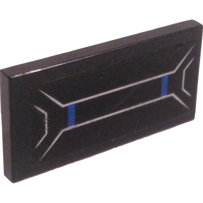 LEGO Black Tile 2 x 4 with Targeting Screen Sticker (87079) | Brick Owl ...