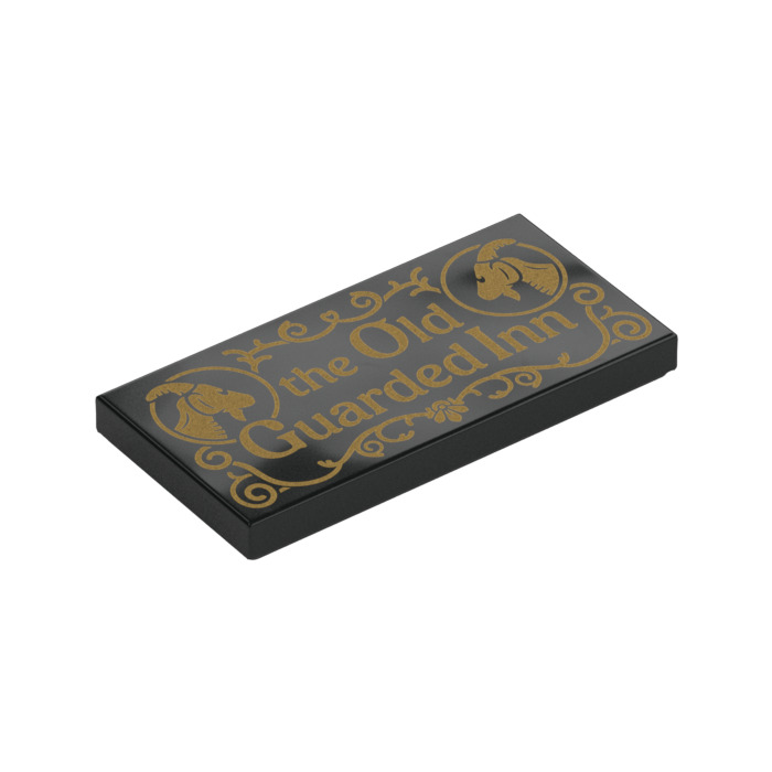 LEGO Tile 2 x 4 with "the Old Guarded Inn" Sign (87079 / 110895 ...